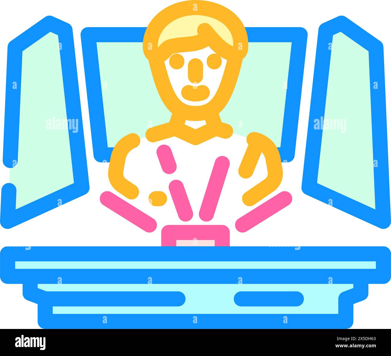 tech conventions enthusiast color icon vector illustration Stock Vector ...