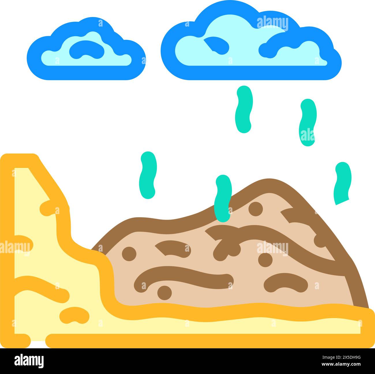 landfill waste sorting color icon vector illustration Stock Vector ...