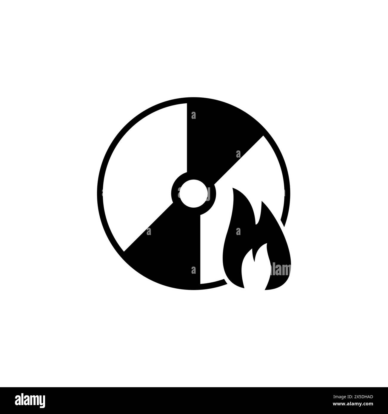 Burning CD, Burn DVD flat vector icon. Simple solid symbol isolated on ...