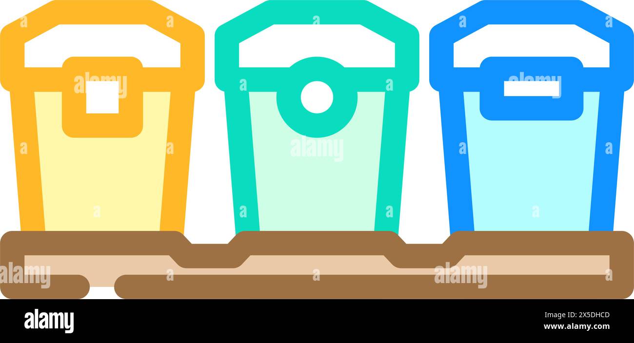 segregation waste sorting color icon vector illustration Stock Vector ...