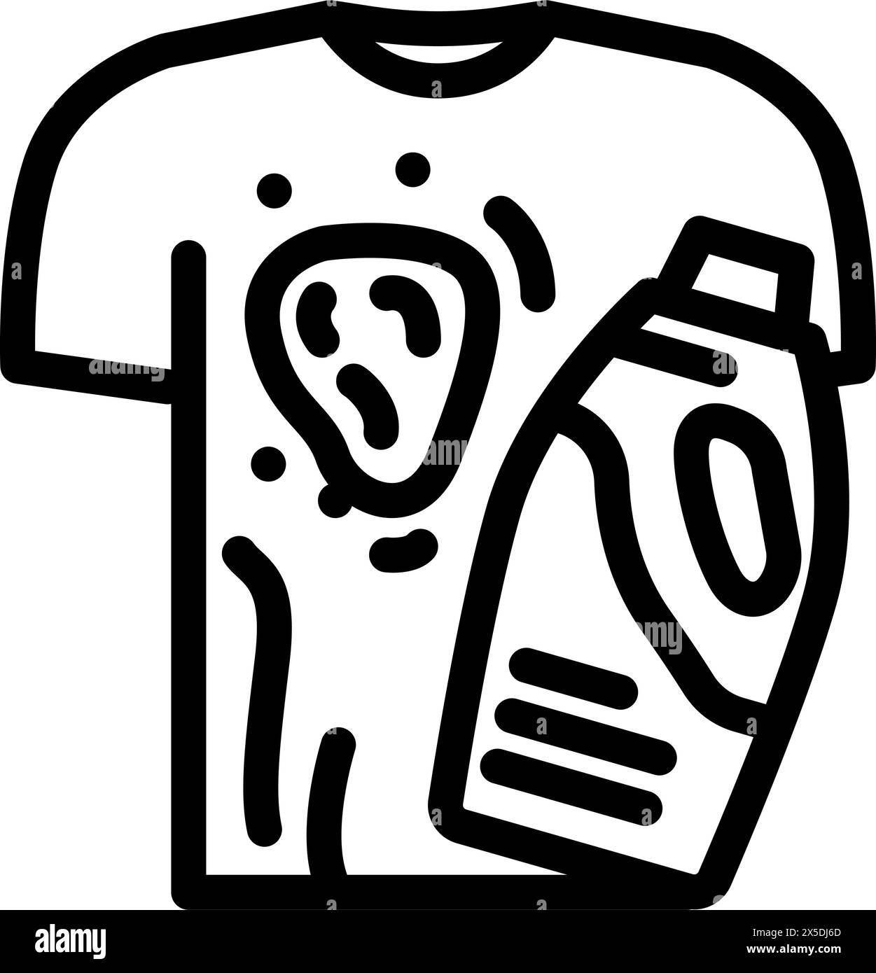 stain removal dry cleaning line icon vector illustration Stock Vector ...