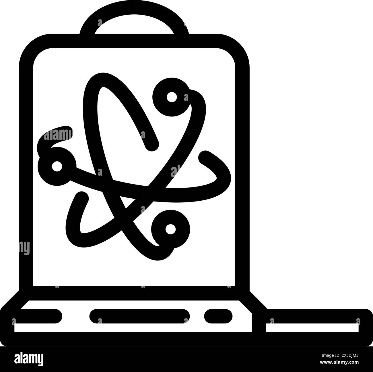 sensor quantum technology line icon vector illustration Stock Vector ...