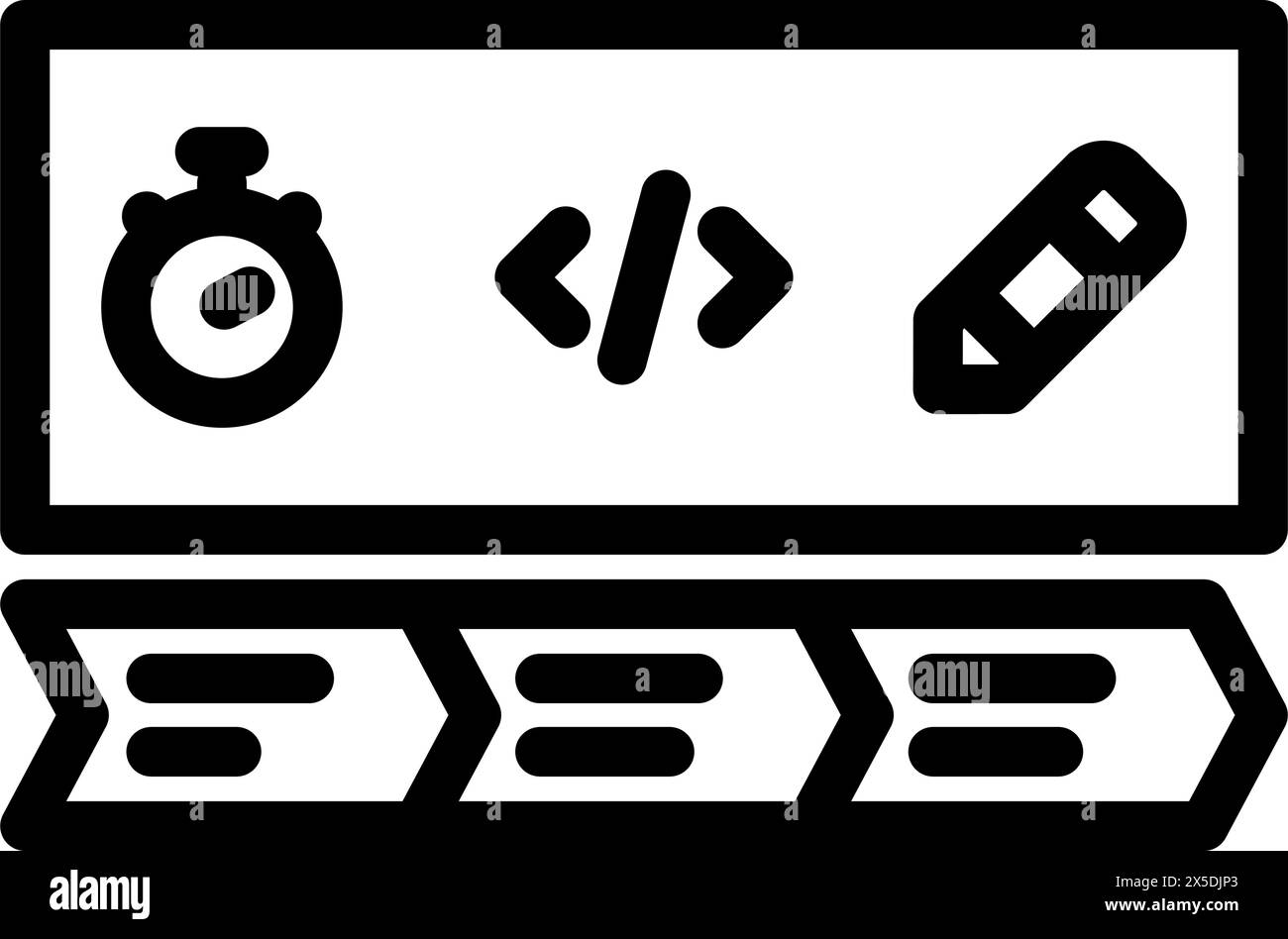 core web vitals seo line icon vector illustration Stock Vector Image ...