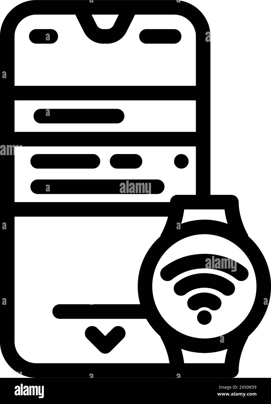 smart device tech enthusiast line icon vector illustration Stock Vector ...