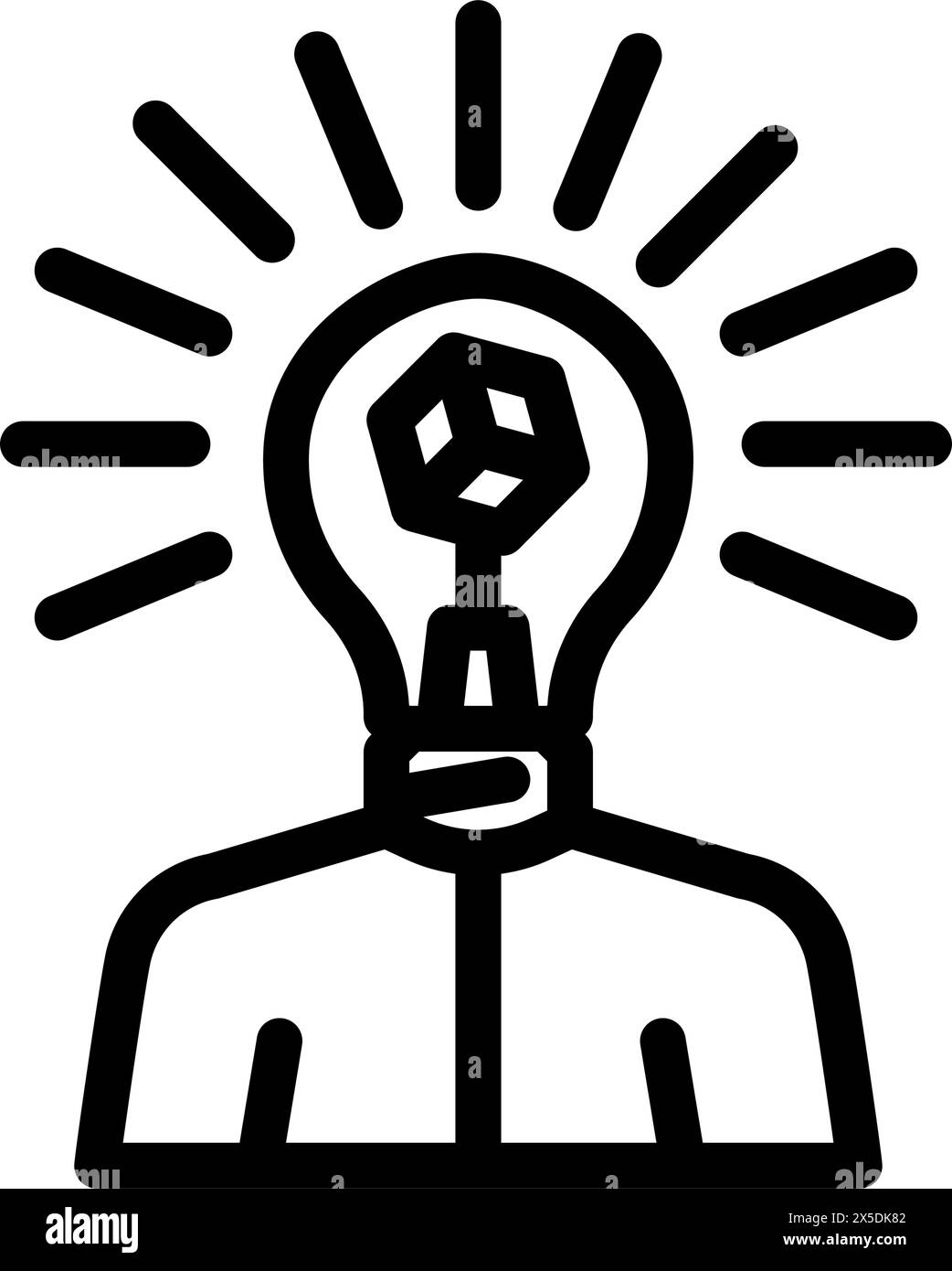 innovation seeker tech enthusiast line icon vector illustration Stock ...