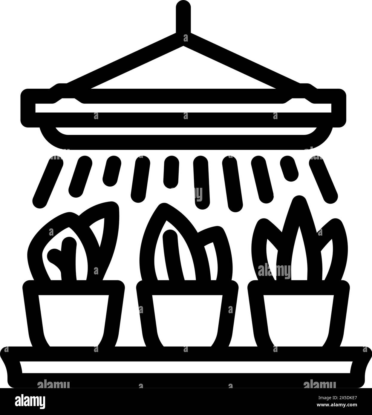 grow lights urban gardening line icon vector illustration Stock Vector ...