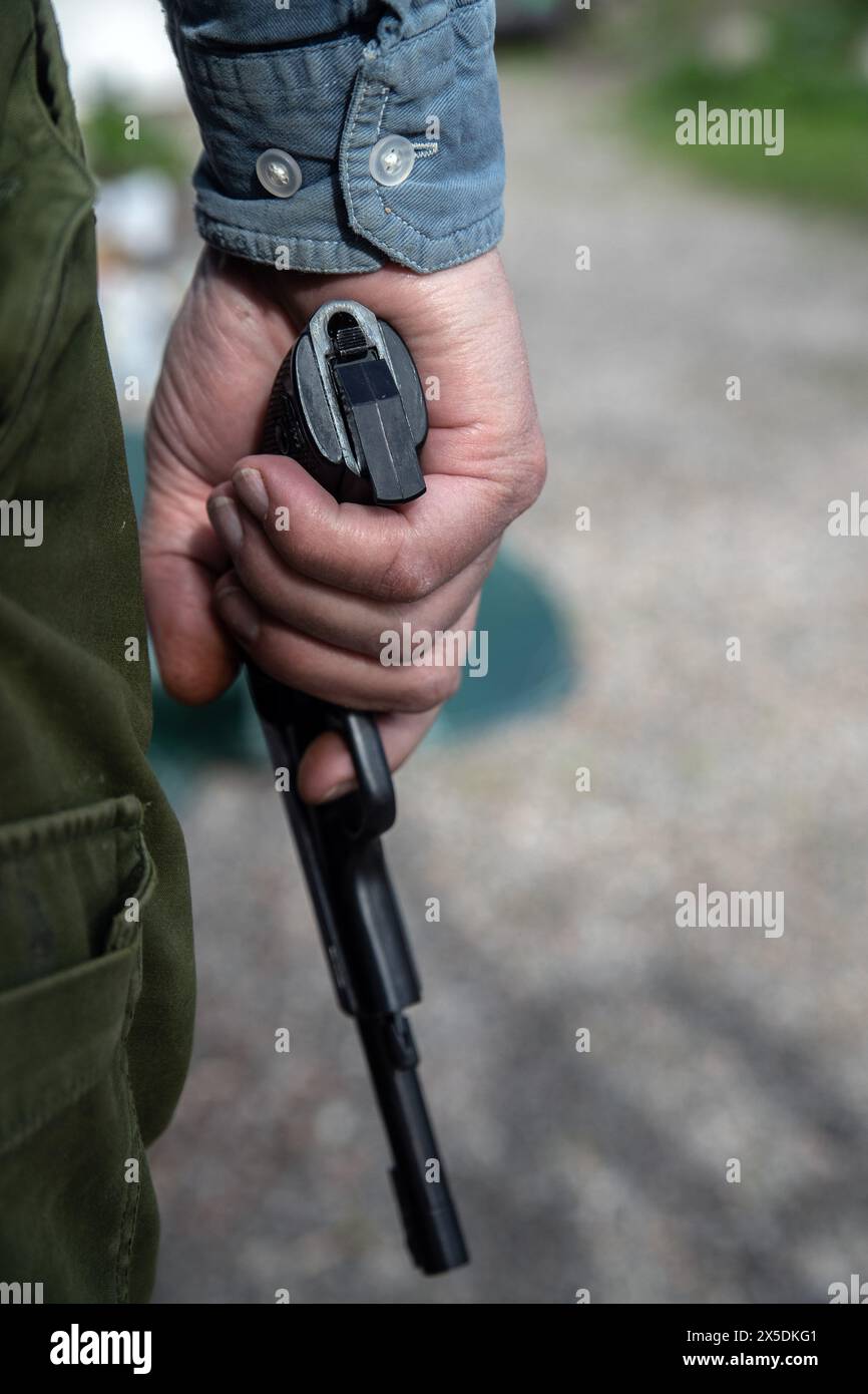 old soviet russian gun. Bajkal Vostok (made in ussr Stock Photo - Alamy