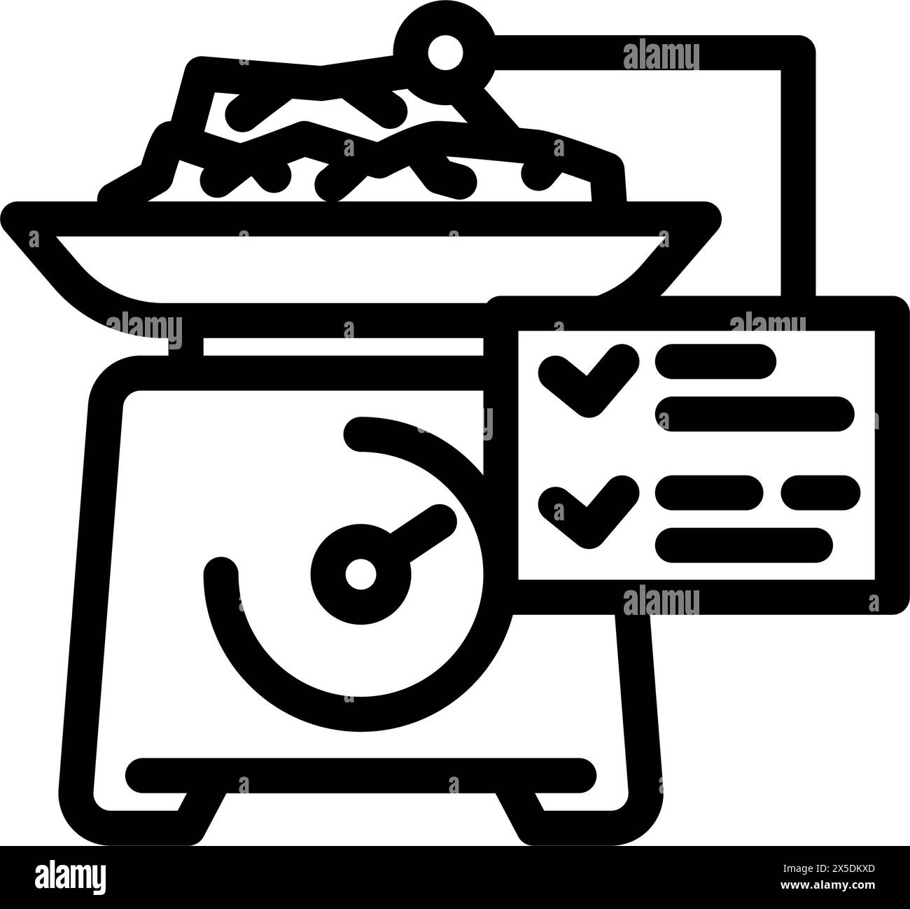 metal recycling waste sorting line icon vector illustration Stock ...