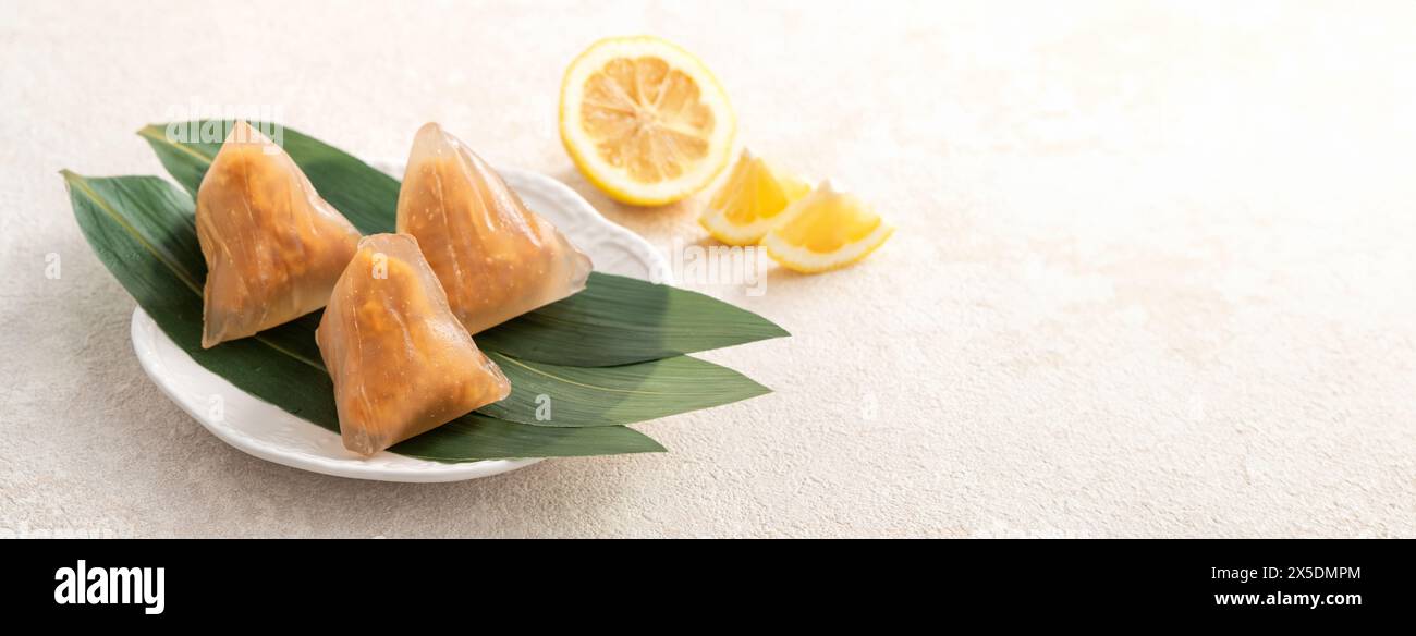 Zongzi, crystal ice rice dumpling for Dragon Boat Festival food with ...