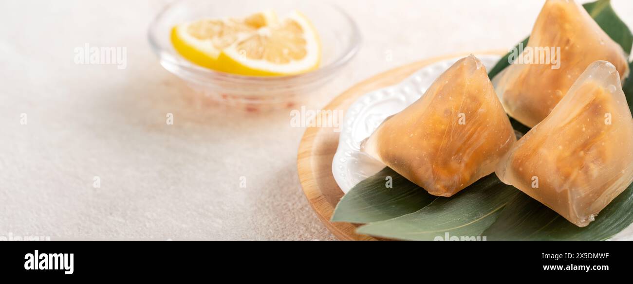 Zongzi, crystal ice rice dumpling for Dragon Boat Festival food with ...