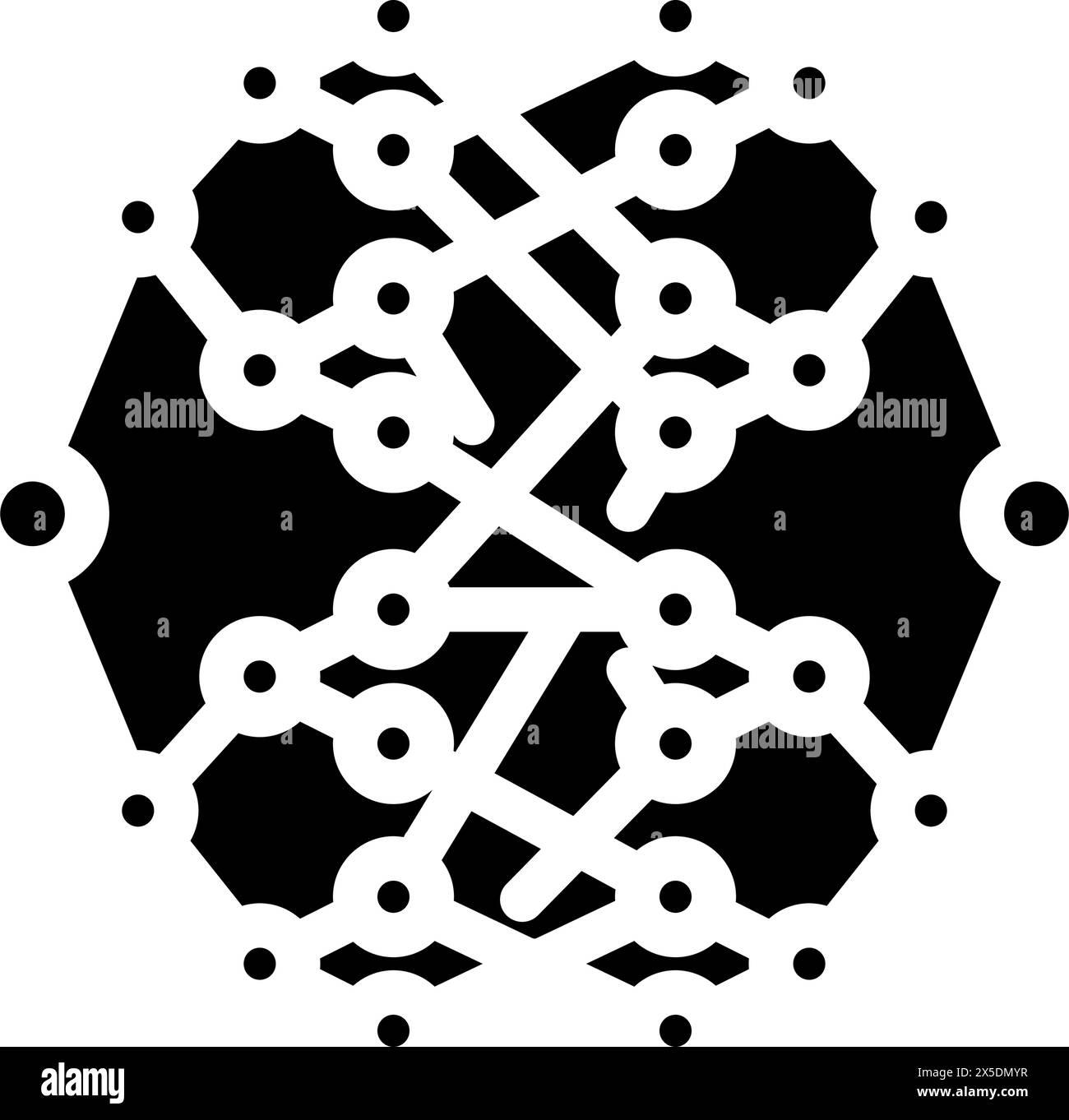 algorithm quantum technology glyph icon vector illustration Stock ...