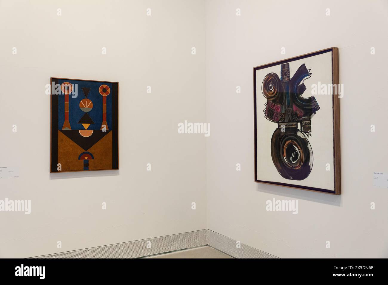 Venice, Italy - April 19, 2024: The paintings of Rubem Valentim and ...