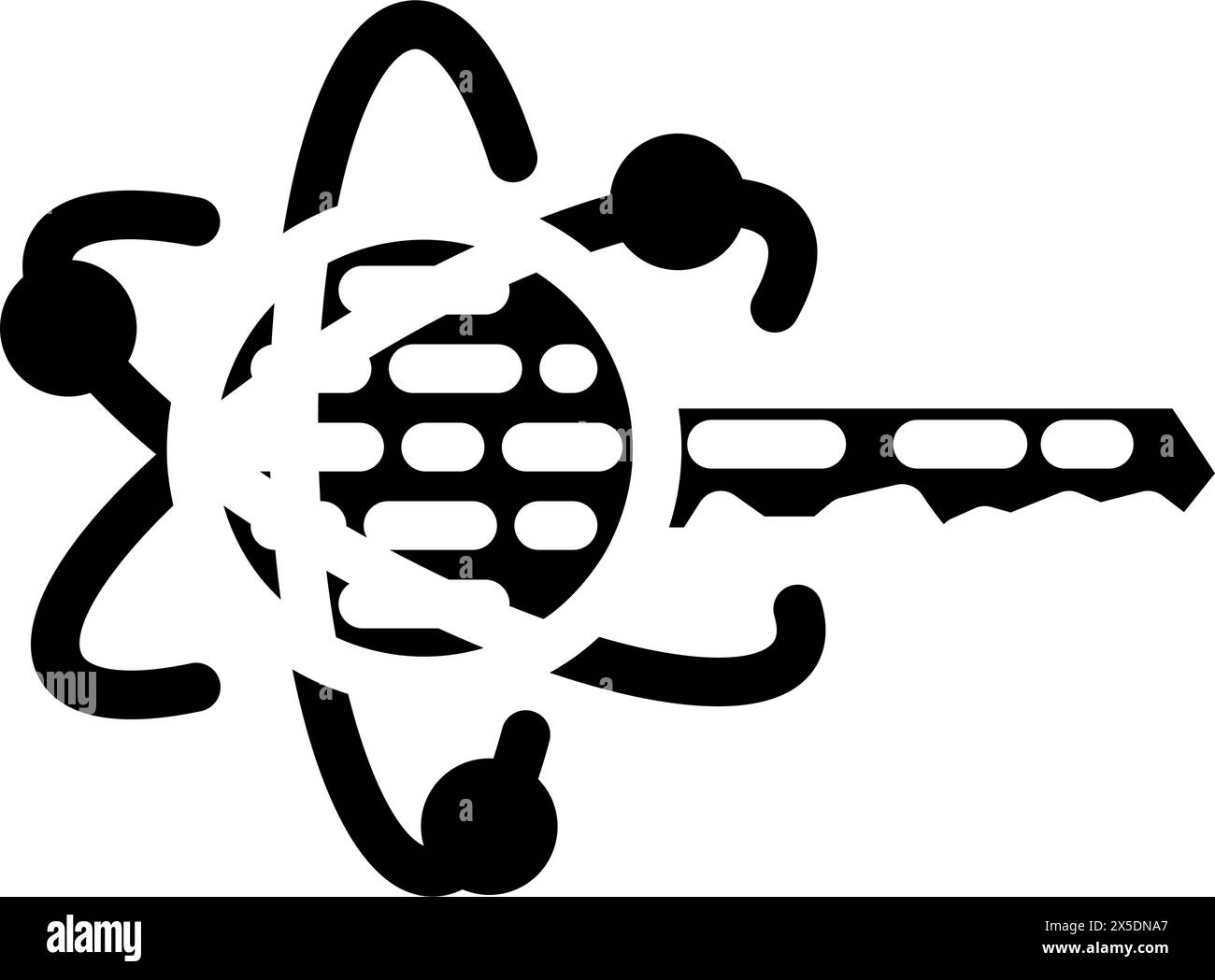 encryption quantum technology glyph icon vector illustration Stock ...