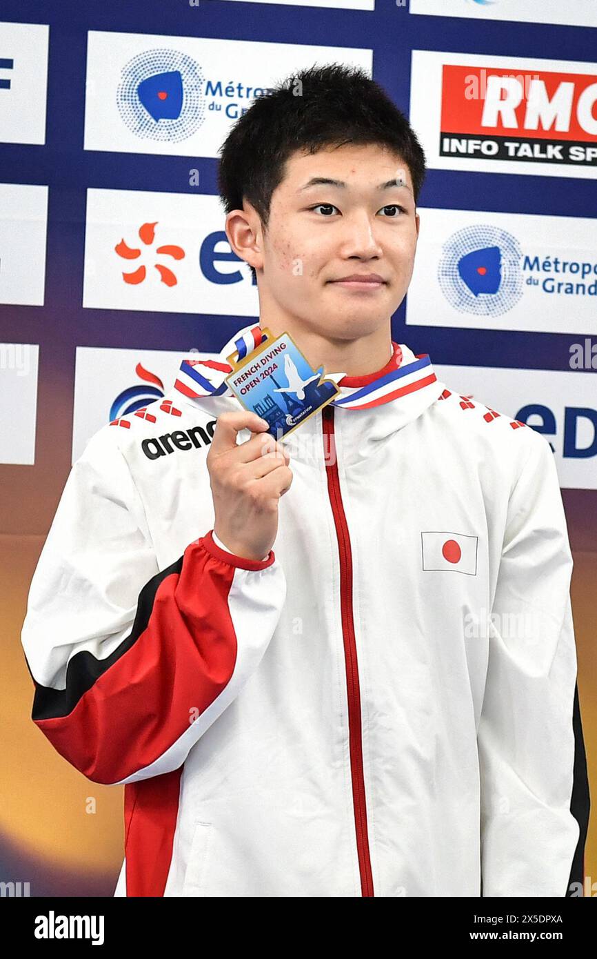 Paris, France May 9, 2024. Japan's gold medalist Tamai Rikuto poses for ...