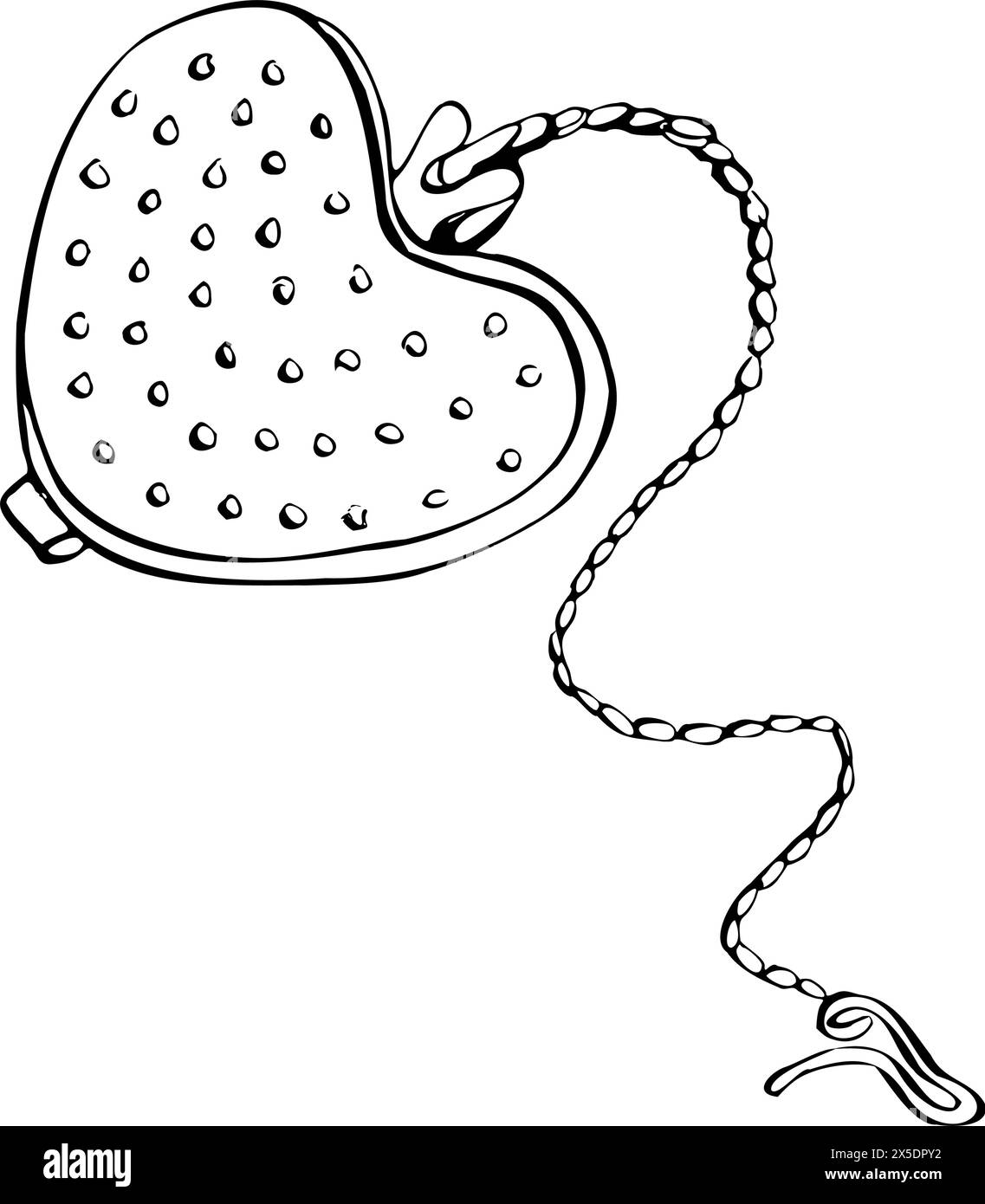 Line tea strainer in Victorian style, vector illustration. Hand drawn ...