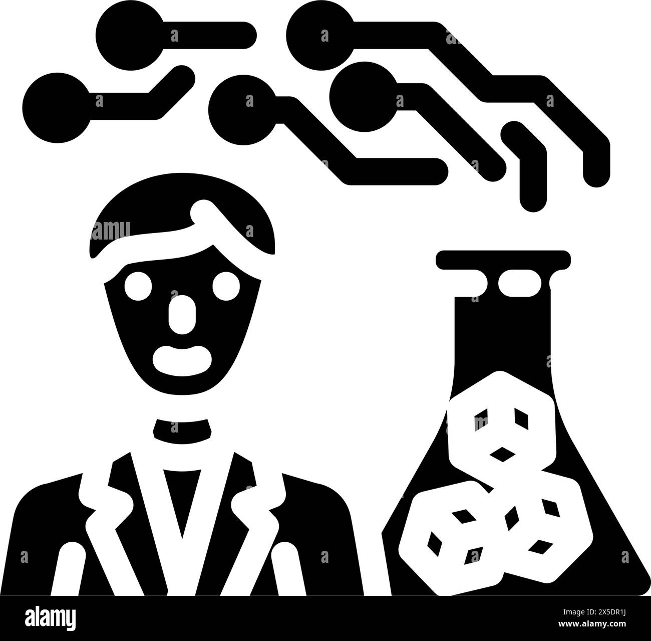 cyber explorer tech enthusiast glyph icon vector illustration Stock ...