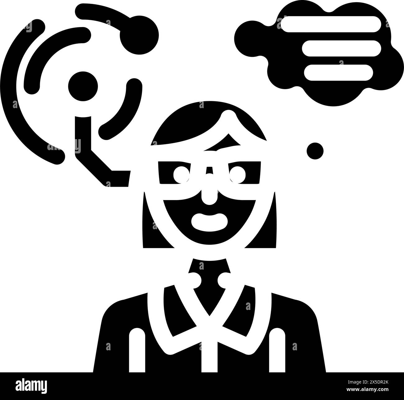 geek chic tech enthusiast glyph icon vector illustration Stock Vector ...