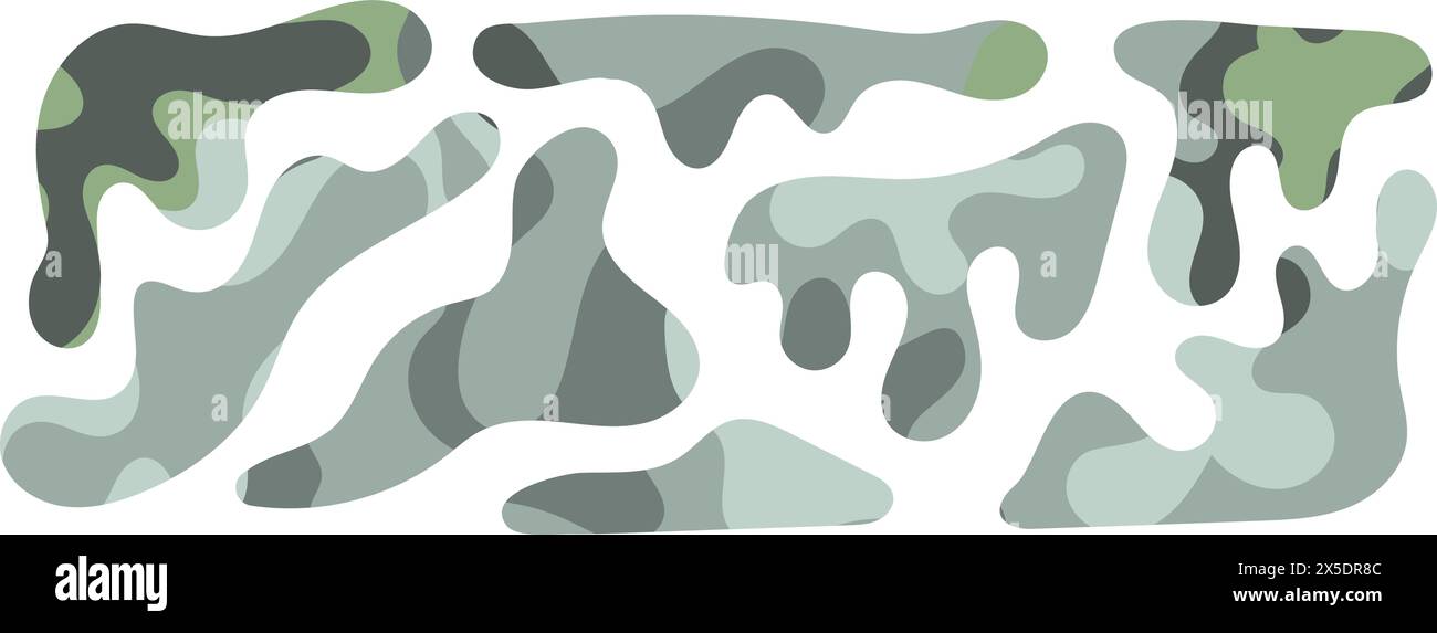 Freeform blob shapes. Abstracts amoeba shapes, freeform organic ...