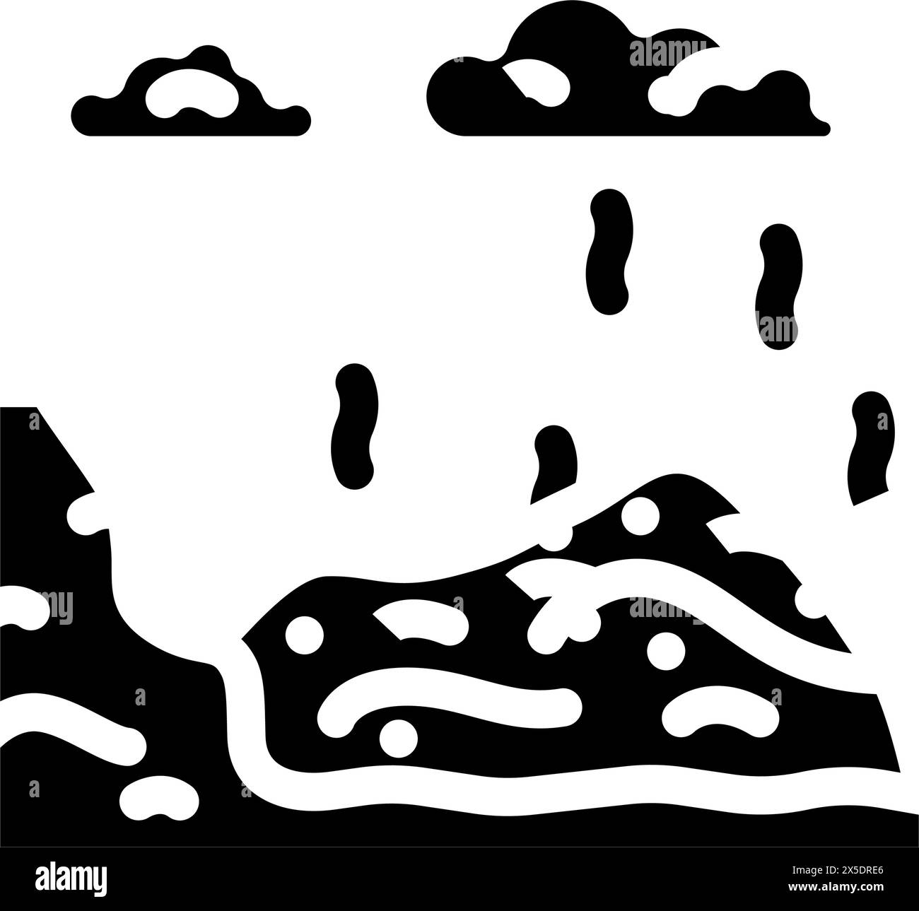 landfill waste sorting glyph icon vector illustration Stock Vector ...