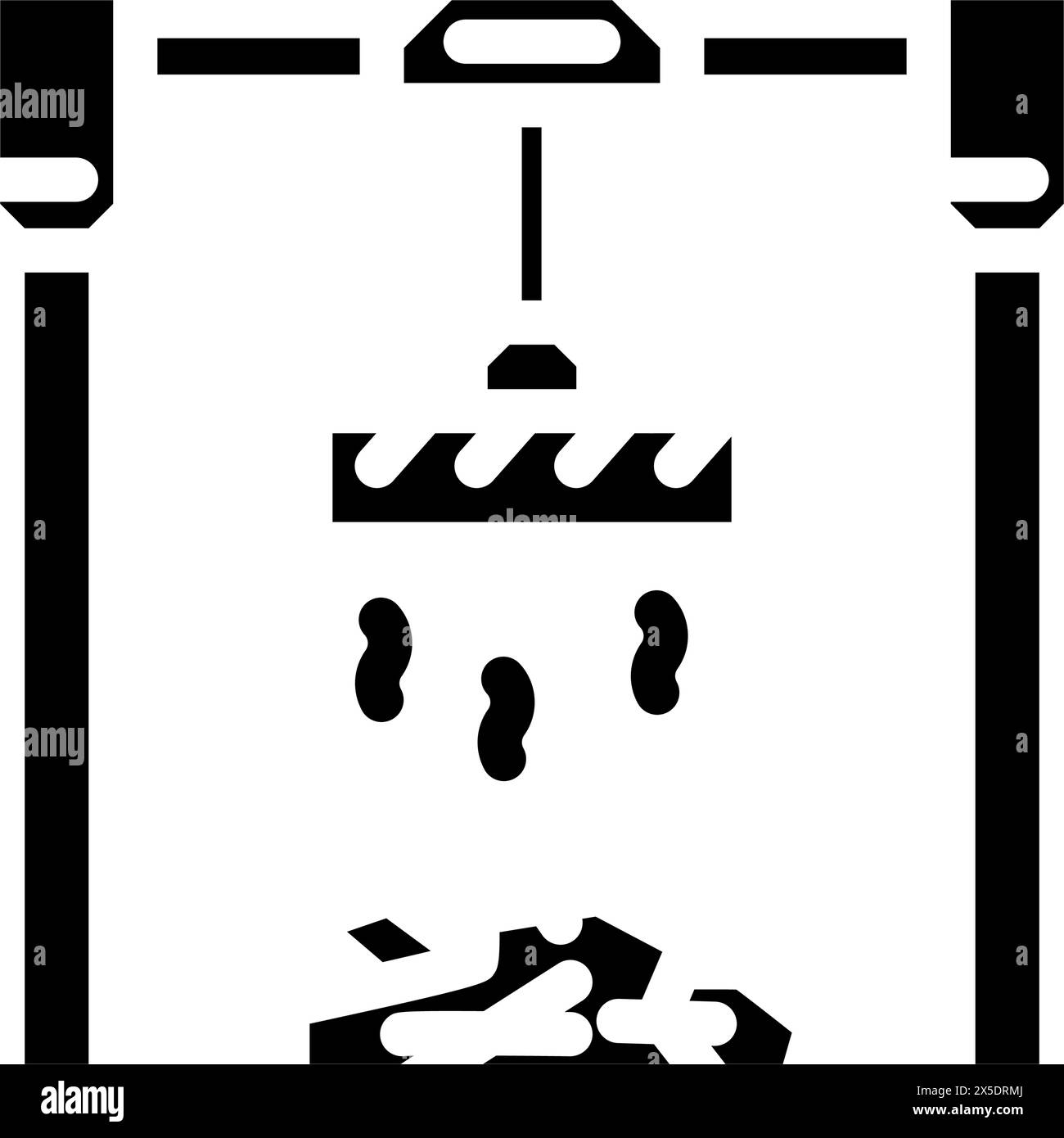 paper recycling waste sorting glyph icon vector illustration Stock ...