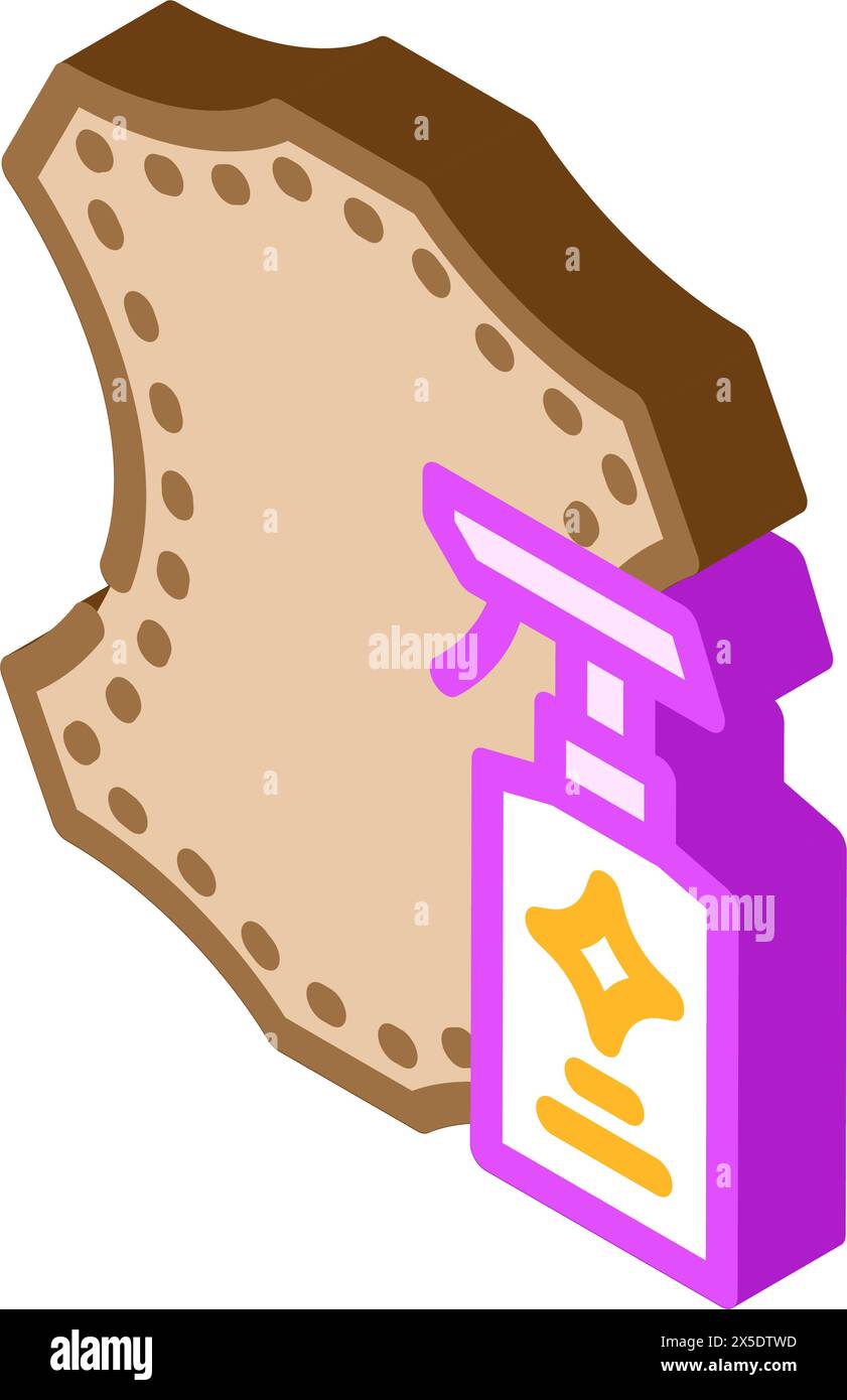 leather cleaning isometric icon vector illustration Stock Vector Image ...