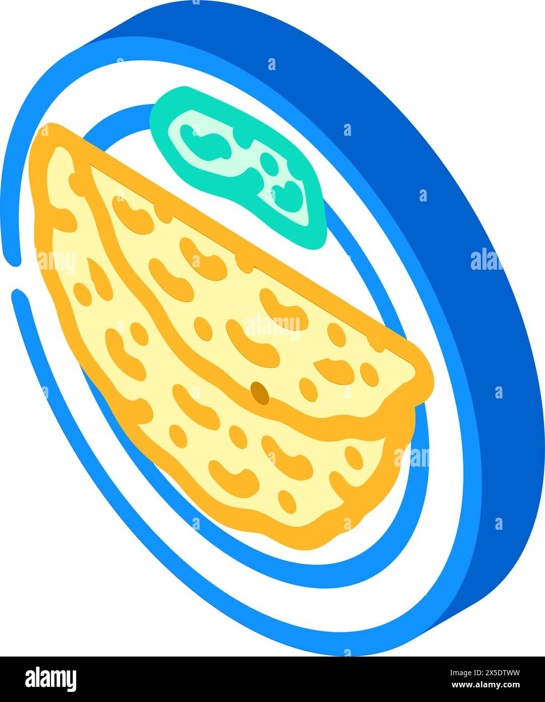 roti bread indian cuisine isometric icon vector illustration Stock ...