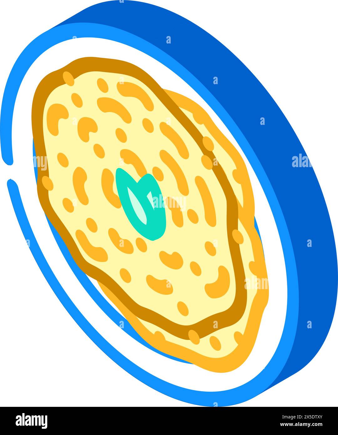 aloo paratha indian cuisine isometric icon vector illustration Stock ...