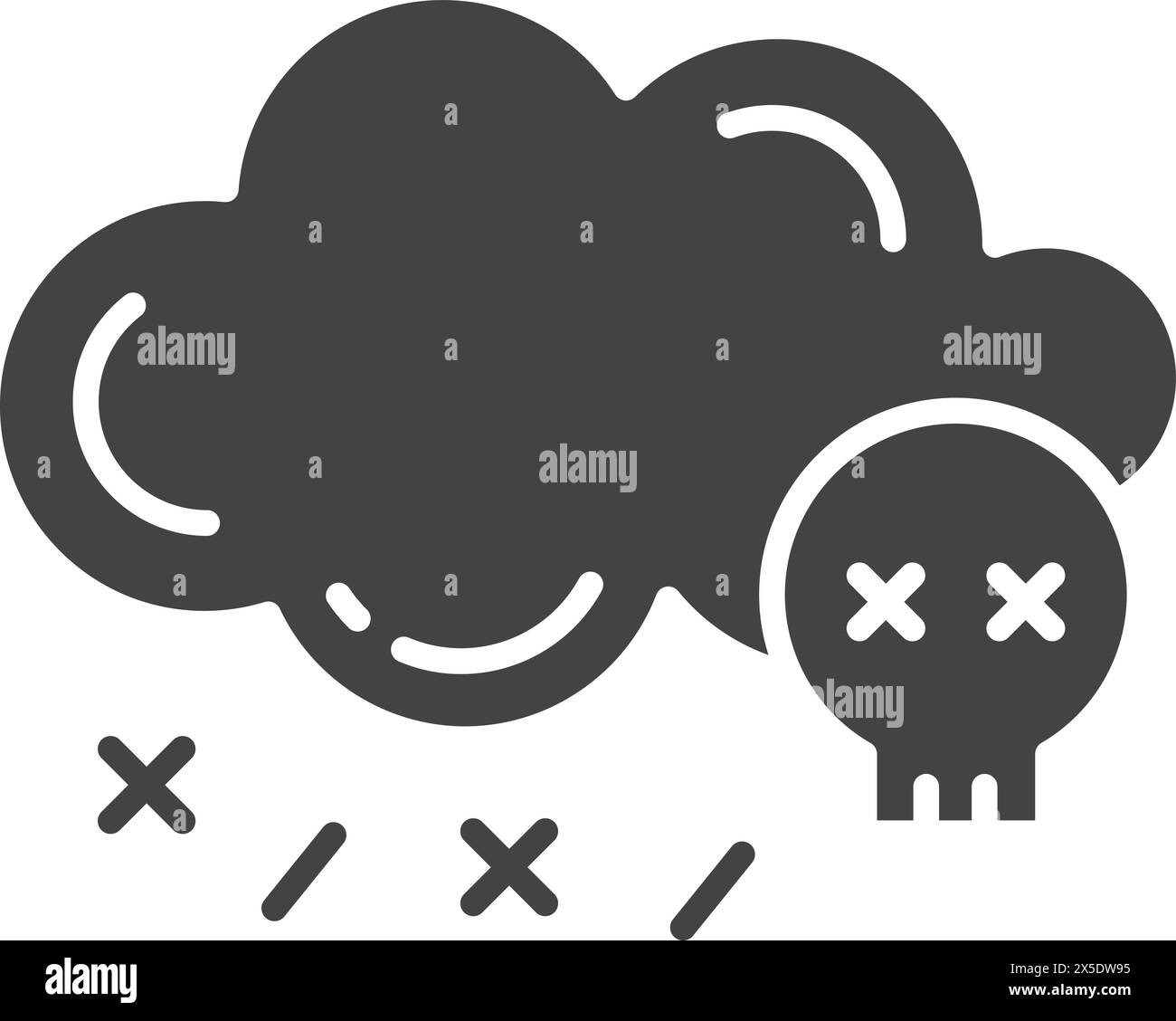 Acid Rain icon vector image. Suitable for mobile application web application and print media ...