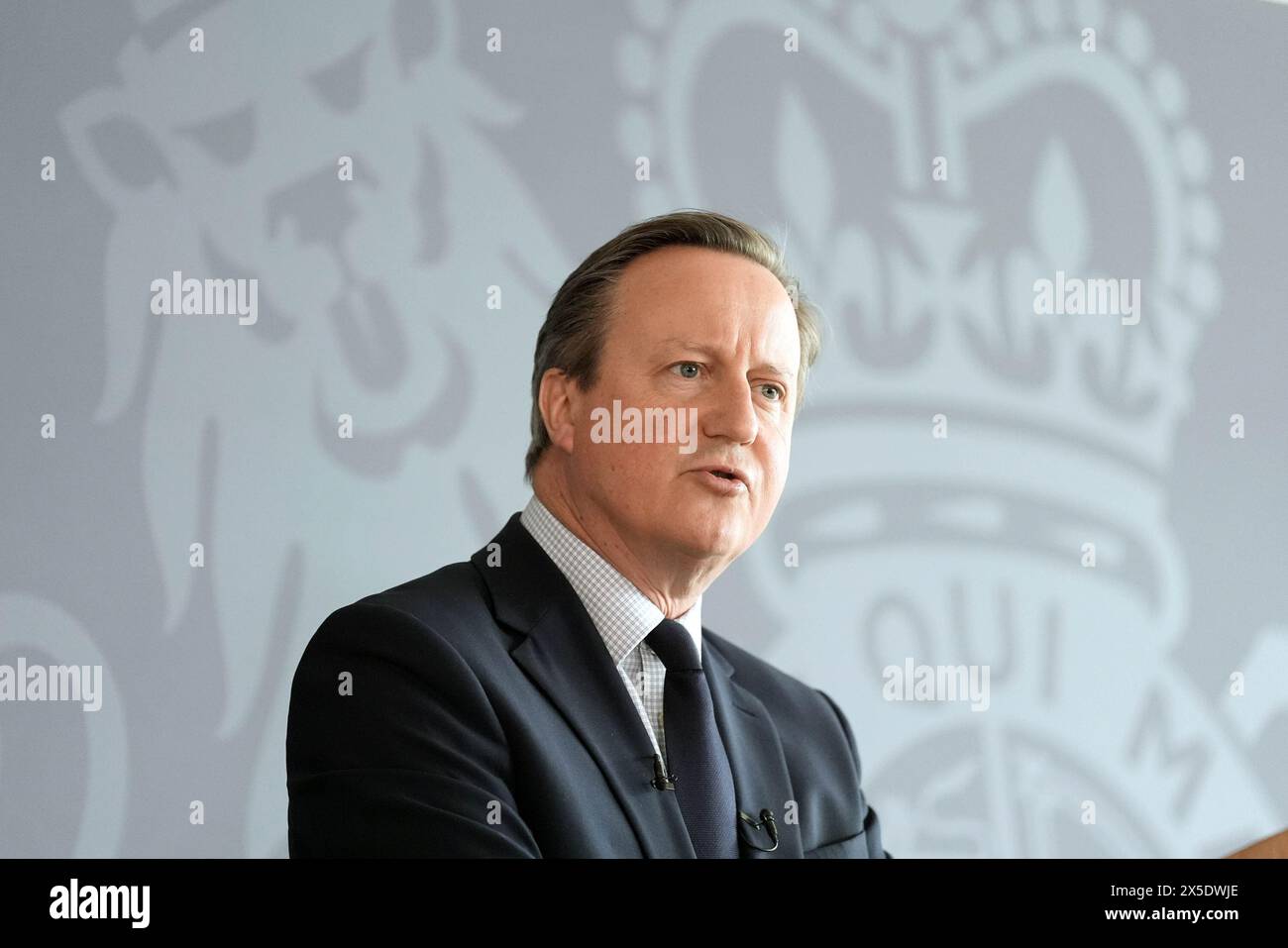 Foreign Secretary Lord David Cameron delivers a speech at the National ...