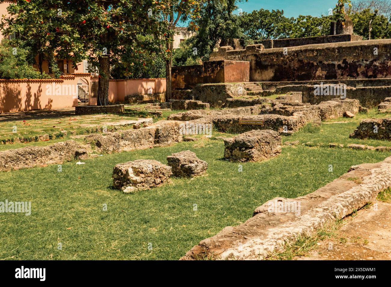 View of ruins in Fort Jesus, Mombasa Stock Photo - Alamy