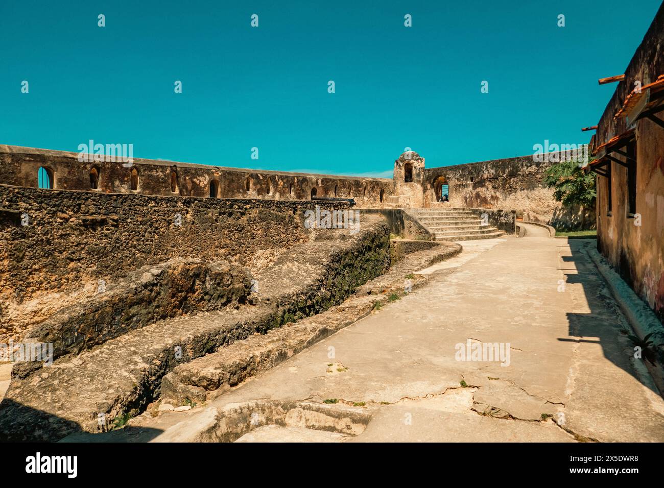 View of ruins in Fort Jesus, Mombasa Stock Photo - Alamy