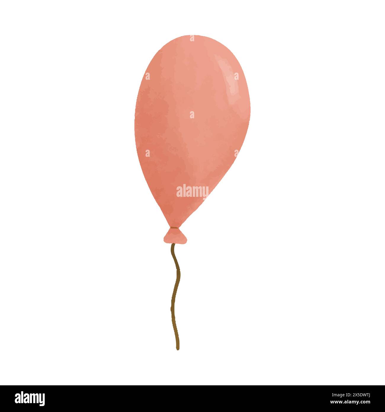 Watercolor vector illustration of balloon in childish style Stock ...