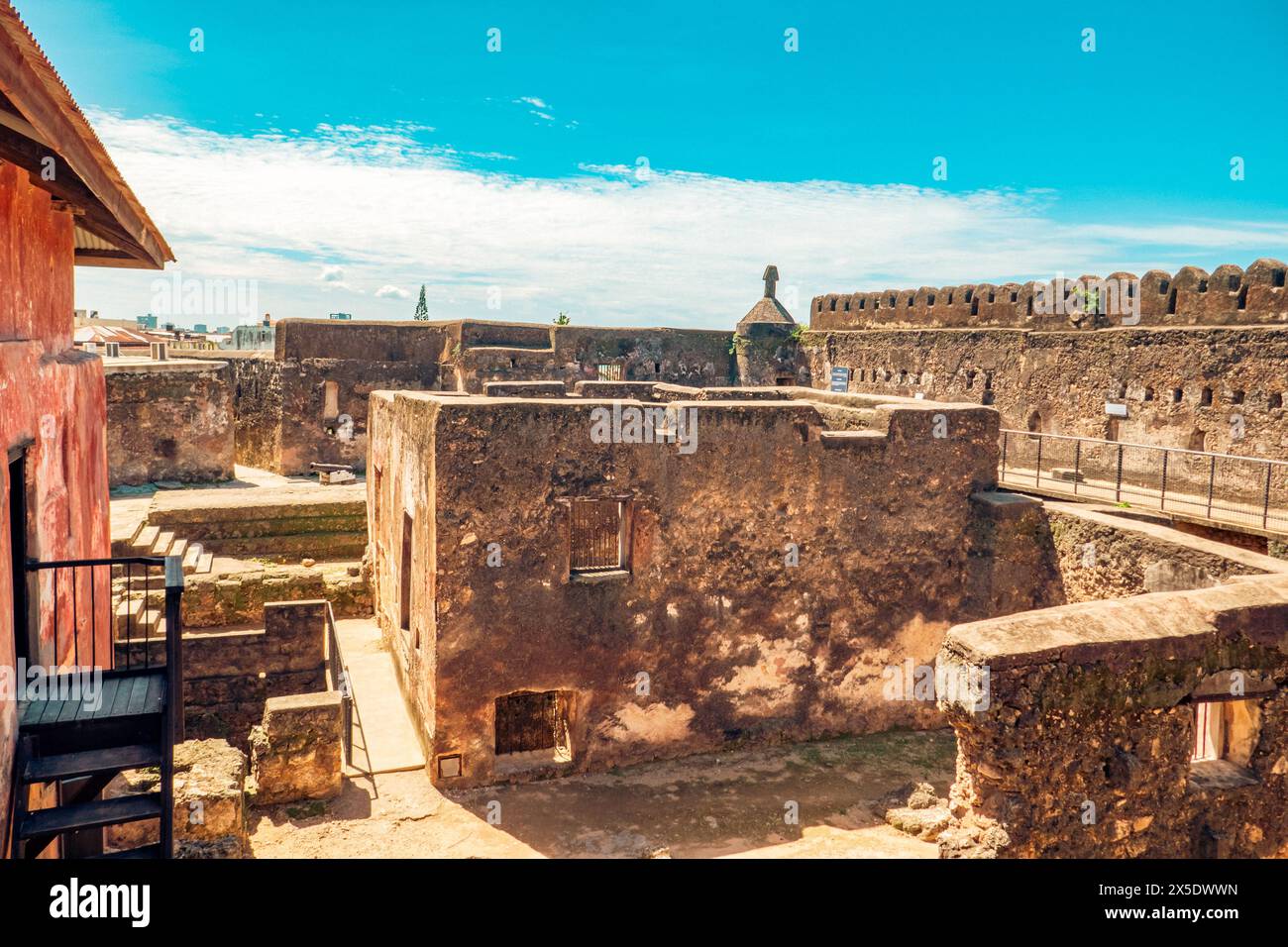 View of ruins in Fort Jesus, Mombasa Stock Photo - Alamy