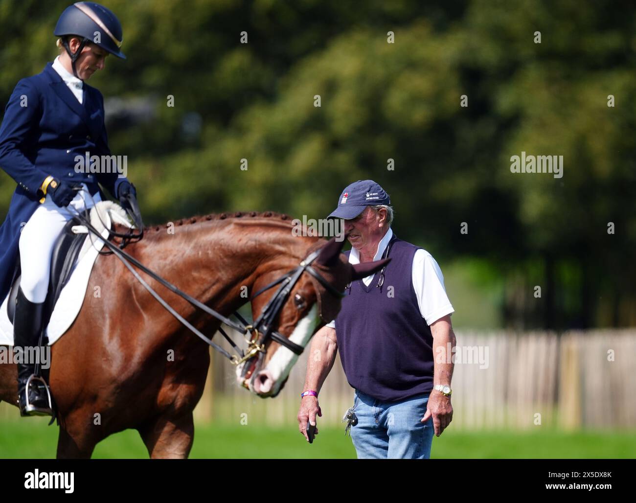 Zara Tindall with her father, Captain Mark Phillips, on day two of the ...