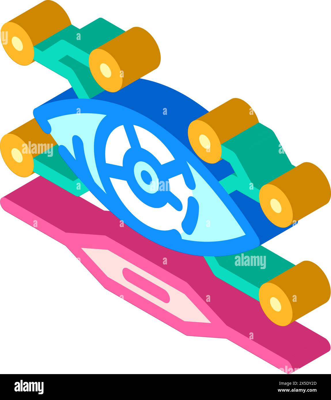 future focused tech enthusiast isometric icon vector illustration Stock ...