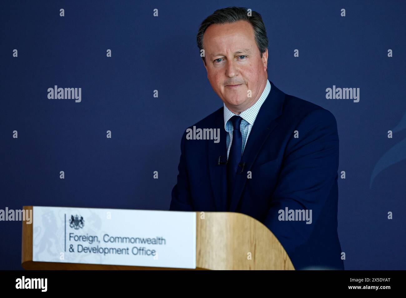 Foreign Secretary Lord David Cameron delivers a speech at the National ...