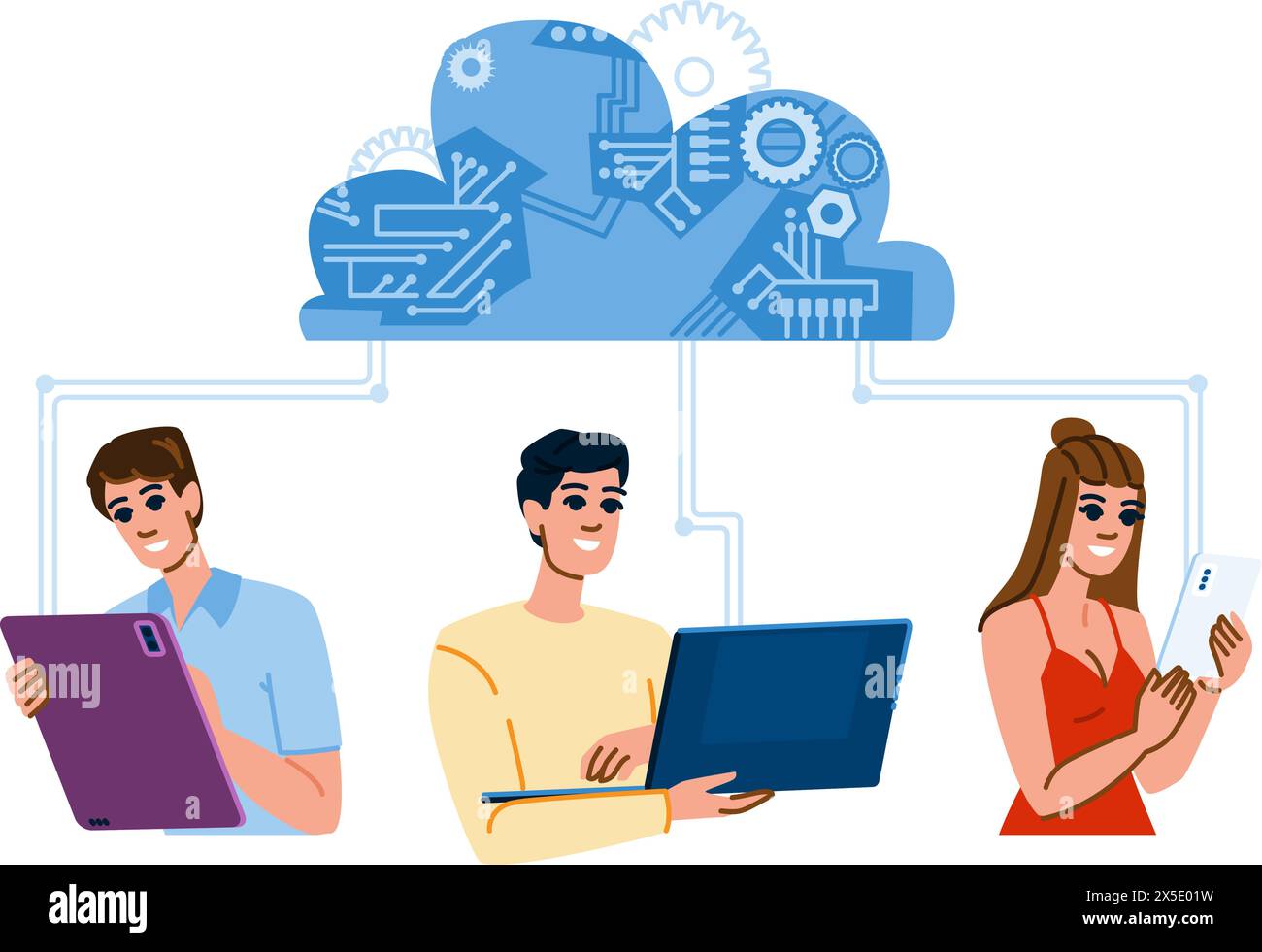 service cloud computing vector Stock Vector Image & Art - Alamy