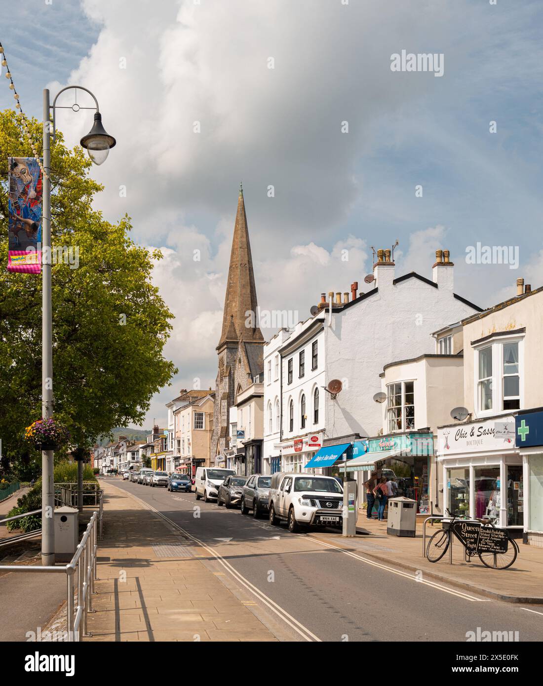 The Strand in Dawlish town centre in South West Devon, England, UK ...