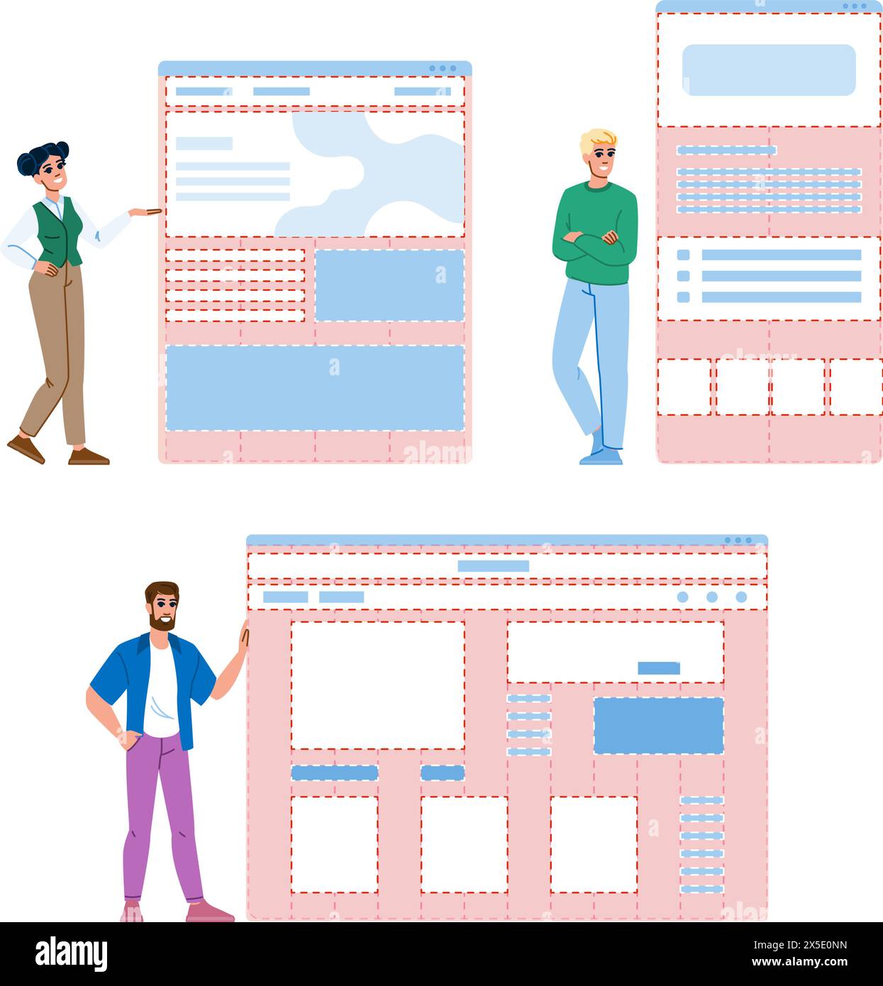 Data grid system website vector network template Stock Vector Images ...