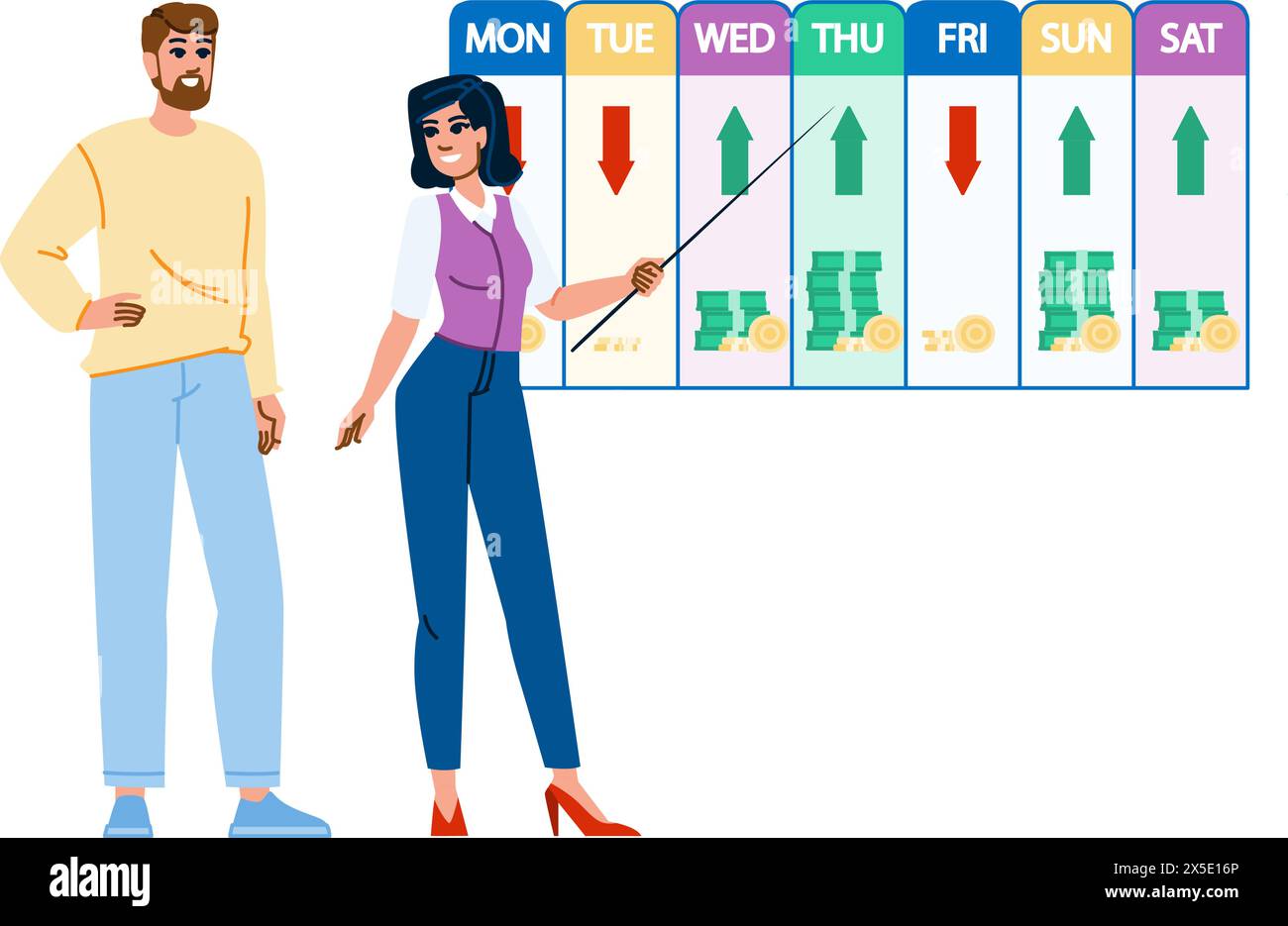 increase sales forecasting vector Stock Vector Image & Art - Alamy