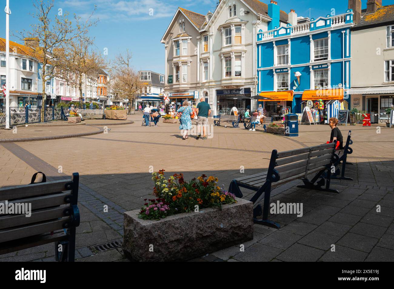 Teignmouth town centre, Devon, England Stock Photo - Alamy