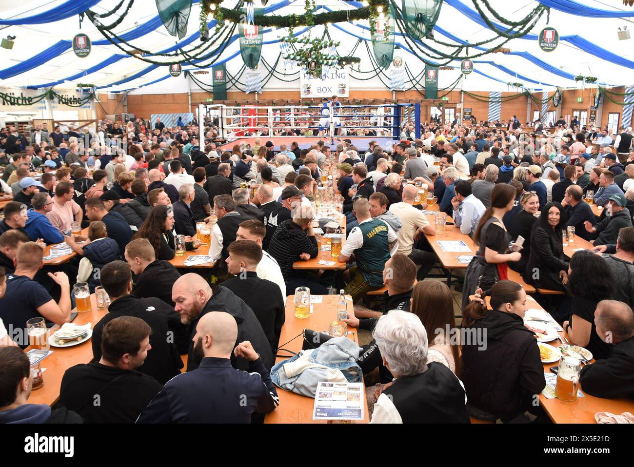 TSV 1860 Boxer im Ring Zuschauer Muenchen 03.05.2024 Truderinger Buam ...