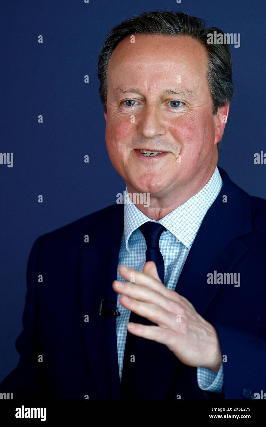 Foreign Secretary Lord David Cameron delivers a speech at the National ...