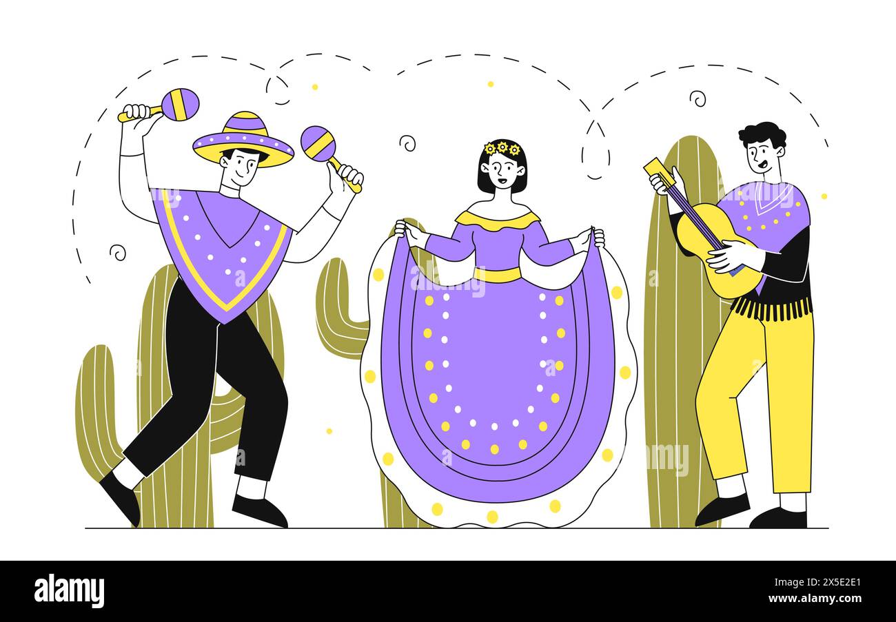 Street music group in Stock Vector Images - Alamy