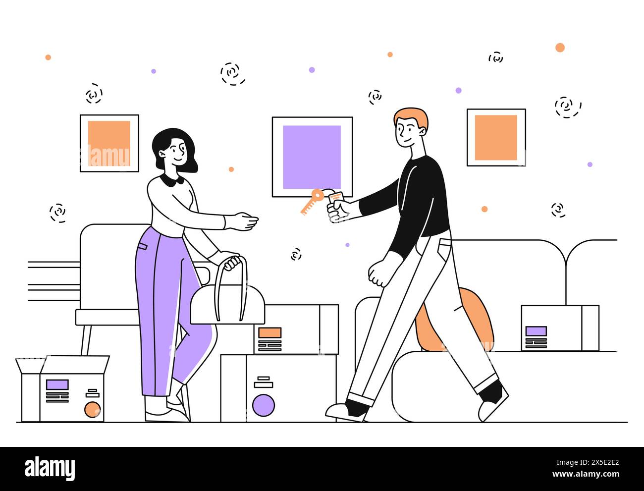 Buying real estate renting Stock Vector Images - Alamy