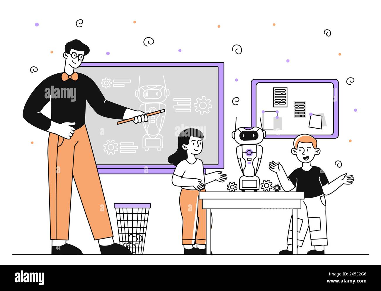 Children design robot vector simple Stock Vector Image & Art - Alamy