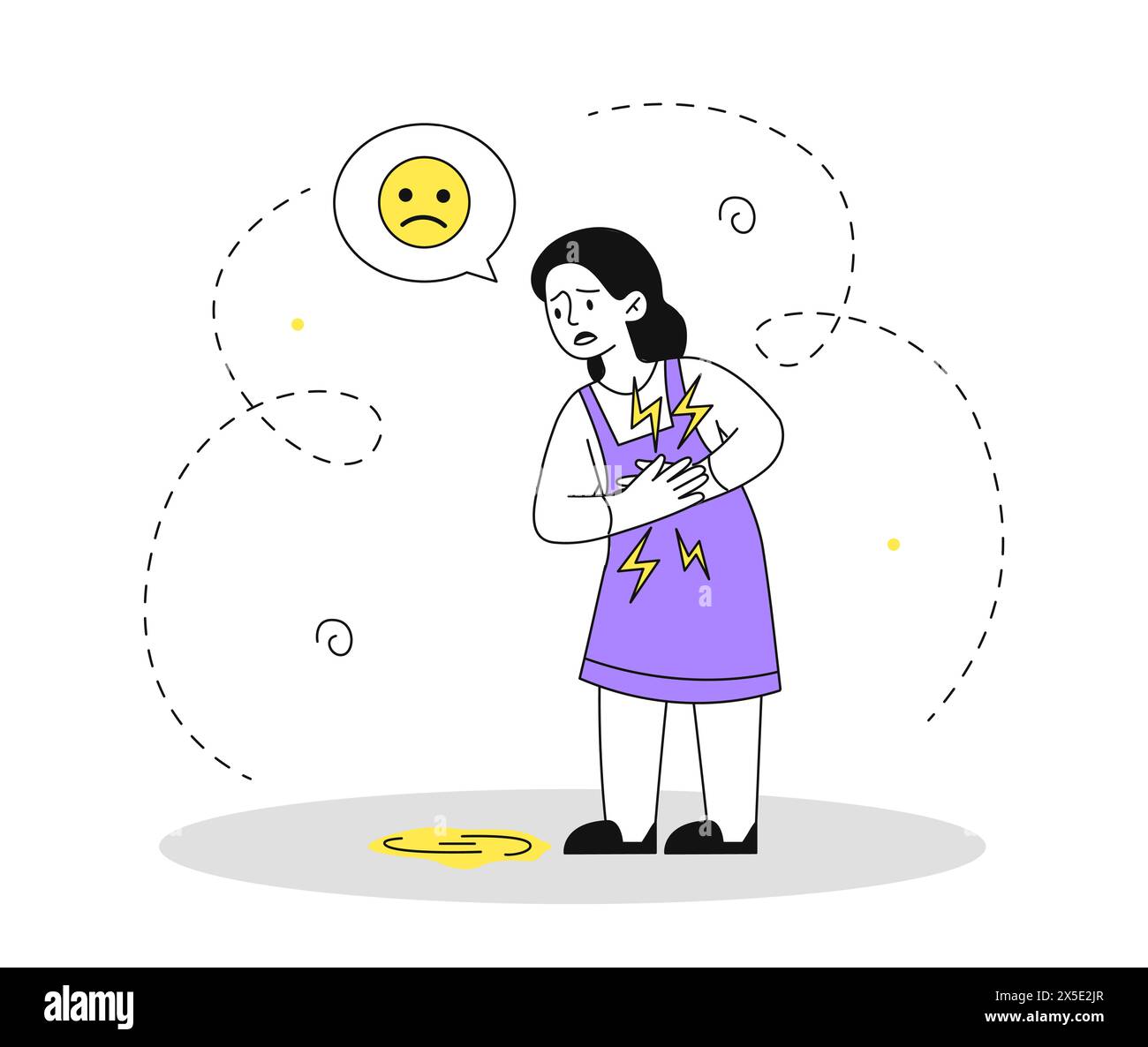 Sick girl vector simple Stock Vector Image & Art - Alamy