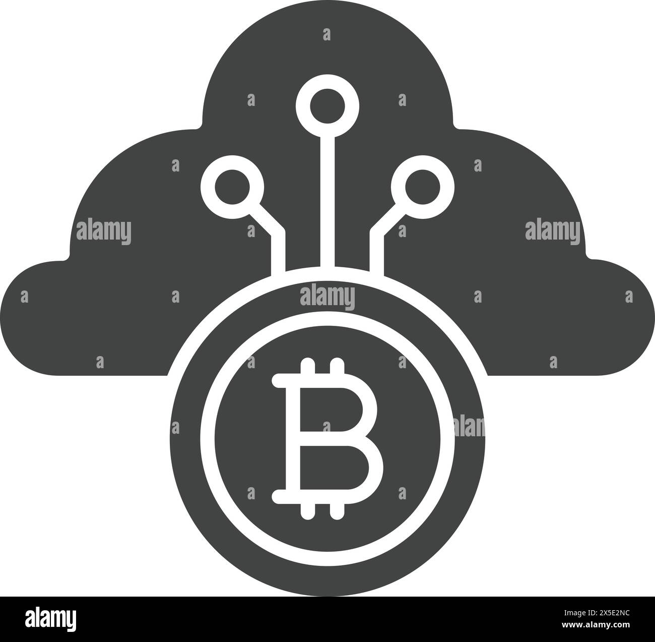 Cloud Mining icon vector image. Suitable for mobile application web application and print media ...