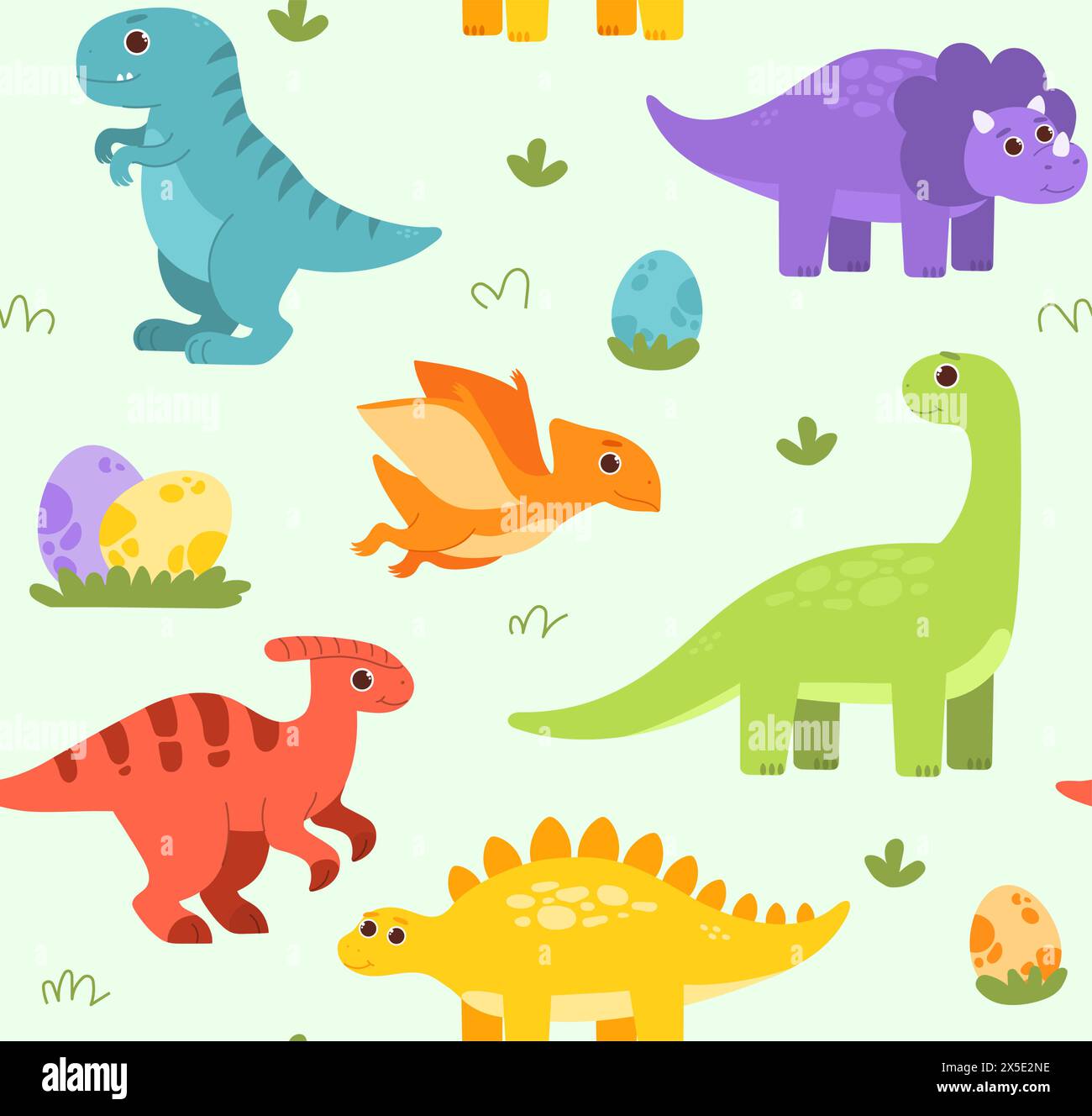Dino seamless pattern vector Stock Vector Image & Art - Alamy