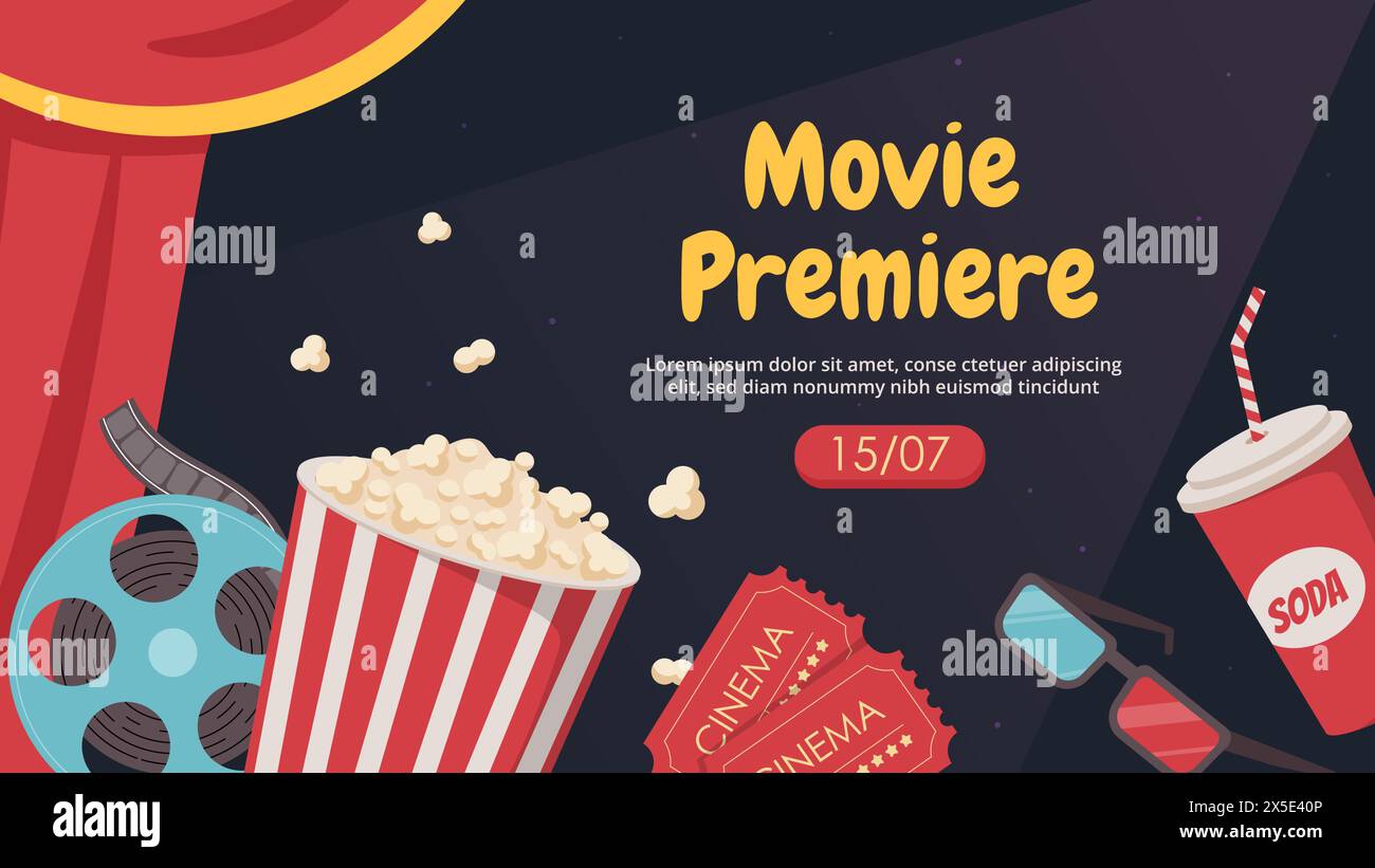 Movie premiere vector banner Stock Vector Image & Art - Alamy